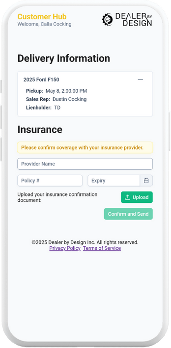 READY HUB: Deliveries | Coordination software for the 'sold get-ready'